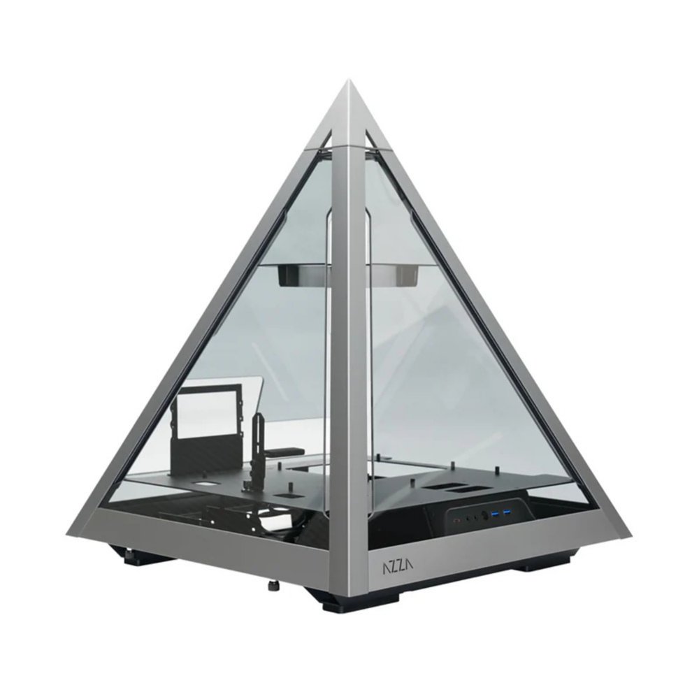 Bestel een Case Azza Pyramid 804L Metal Glass | EuroPC